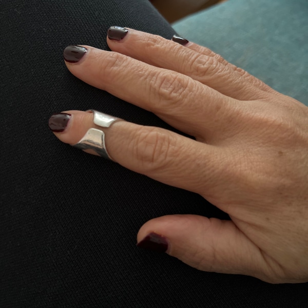 Arthritis Finger Splint Adjustable Solid Sterling Silver 925 or Bronze ...