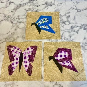 Breezy Butterfly Paper Pieced Patterns FREE - Etsy