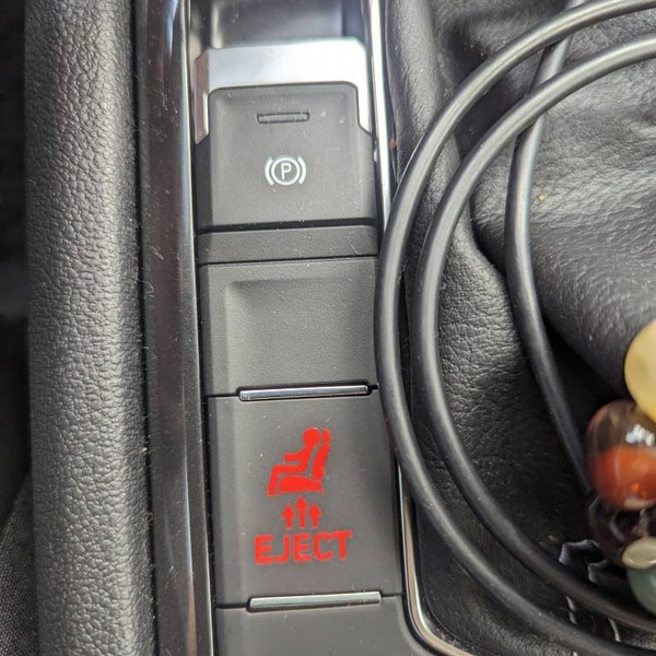 Eject Blank Button Decal for Car | Blank Button Car Sticker | Eject Passenger Button Decal ...