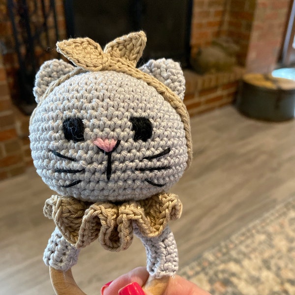 Cat Crochet Rattle Baby Toy Pattern PDF - Etsy