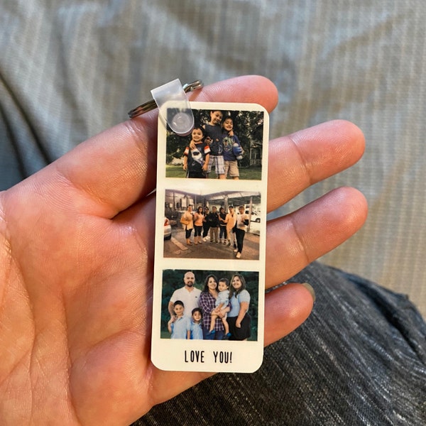 Personalised Photo Strip Keyring - Etsy UK