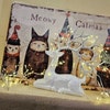 Primitive Christmas Cats Wall Art Meowy Catmas Metal Sign Decoration ...