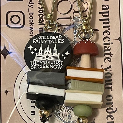 Coffee Cup Book Keychain Book Keychain Romance Book Keychain Bookish ...