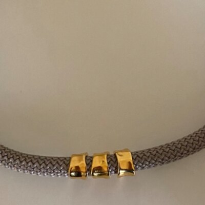 Silver Stopper Beads With Rubber Tube, Slider Stopper Beads, Smart Bead ...