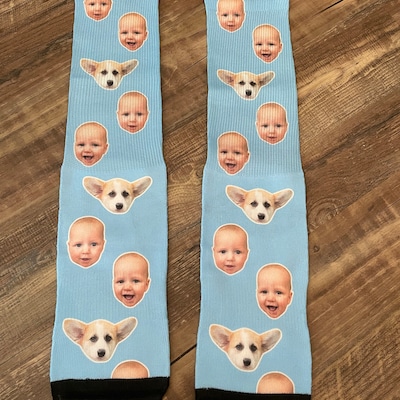 Custom Face Socks, Personalized Photo Socks, Picture Socks, Face on ...