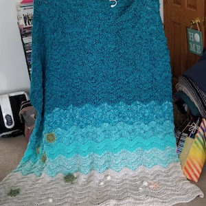 Sea Turtle Crochet Blanket Pattern, Ocean Afghan, Crochet Pattern ...