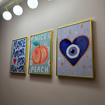 More Amor Por Favor Bright Wall Art Print Bedroom Trendy Modern ...