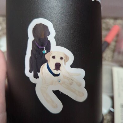 Personalized Dog Stickers Hand Drawn Custom Pet Sticker - Etsy