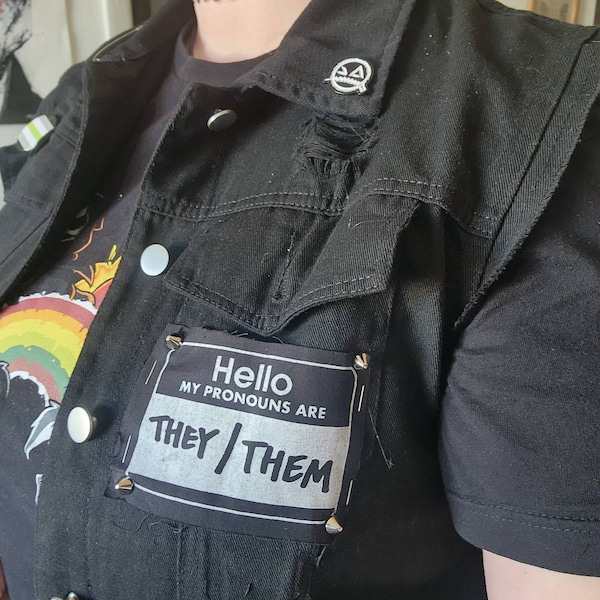 Gender Pronoun PATCH They Them - Etsy