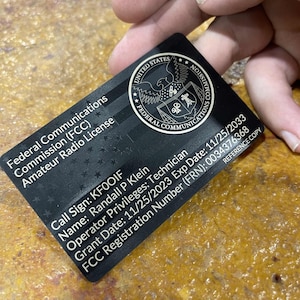 GMRS Radio Card ID, Gift for GMRS Operator, License, Multi-layer ...