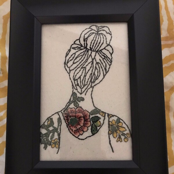 Tattooed Shoulders Modern Embroidery Kit - Etsy