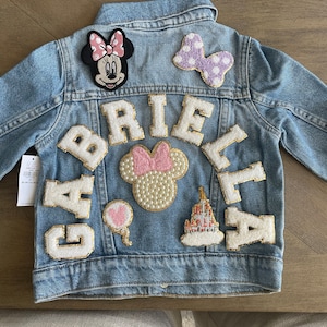 Personalized Girls Denim Jacket Crystal Jacket Name Jacket - Etsy