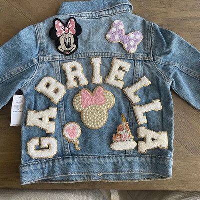 Personalized Girls Denim Jacket Crystal Jacket Name Jacket - Etsy