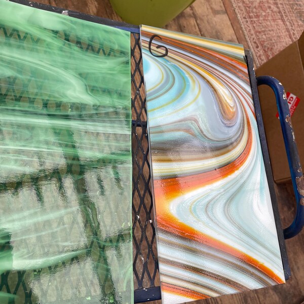 Corteza, Clear, Oceanside, Stained Glass Sheet - Etsy