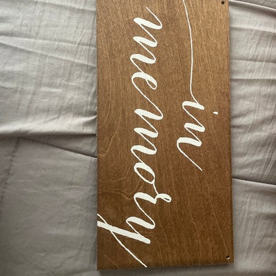 In Memory Sign Wedding Memory Sign Reserved Sign Wedding - Etsy