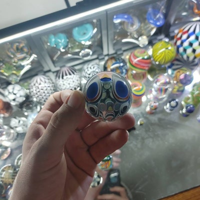 Four Layer Dot Stack Marble, UV Reactive, Glass Pop Art, Art Glass ...