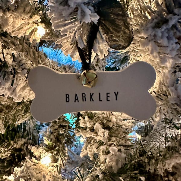 Dog Bone Tree Pet Decoration, Personalized Clay Pet Christmas Decor ...