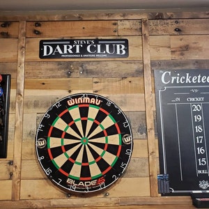 Dart Club Sign, Personalized Gamer Name Man Cave Sign, Professionals ...