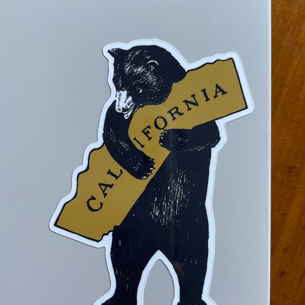 California Vinyl Sticker - I Love California Bear - Golden State - Etsy