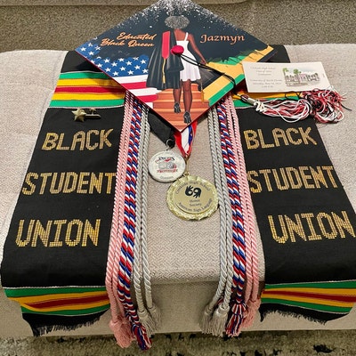 Personalized Africa America Graduation Cap Topper, Custom Country Flag ...