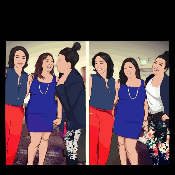 Custom Faceless Couple Portrait - Personalized Couple Gift - Digital ...