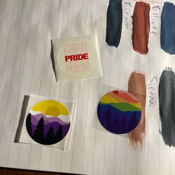 Nonbinary Pride Mountain Sticker: Subtle Nonbinary Flag, Laptop Decal ...