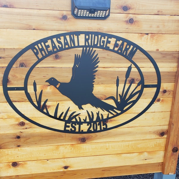 Custom Pheasant Scene Metal Sign - Etsy