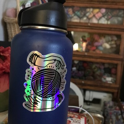Yarn Magic Decal, Laptop Sticker, Holographic Decal, Yarn Lover Gift ...