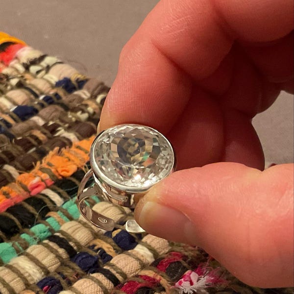 Large Amythest Ring, Amythest Silver Ring,women Ring, Sterling Silver ...