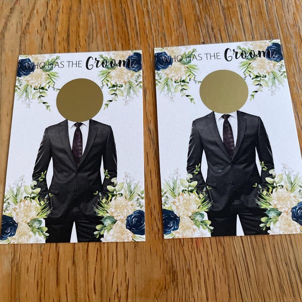 Who Has the Groom Bridal Shower Scratch off Game, Find My Fiance ...