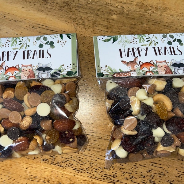 Woodland Trail Mix Treat Bag Toppers and Bags Set of 12 - Etsy
