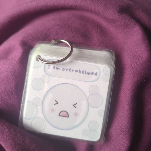Personalized Communication Cards: Autism ASD Support Keyring - Etsy