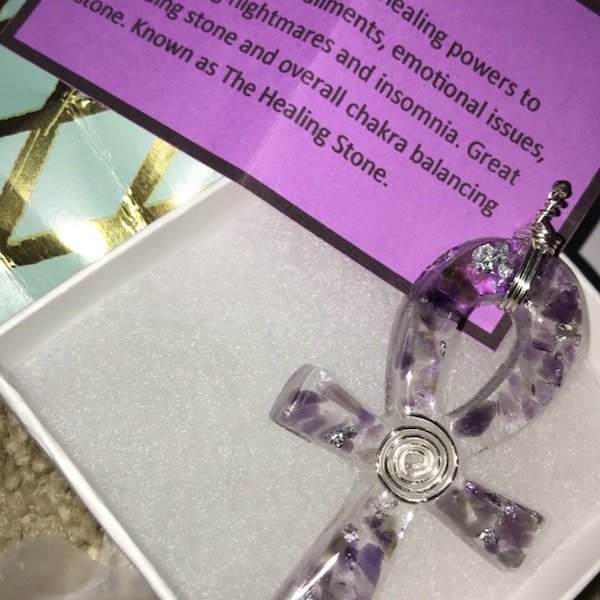 Amethyst Ankh Pendant - Etsy
