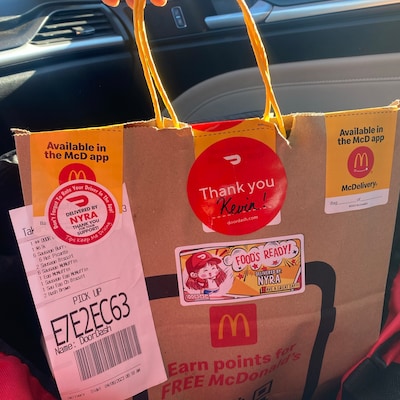 Personalized Doordash Labels Delivery Bag Shaped Stickers Food Delivery ...