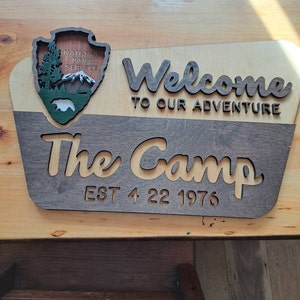 National Forest Service Welcome Sign ACRYLIC NFS Inspired Family Name ...