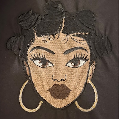 Machine Embroidery Design Girl Drinks a Cocktail 4 5 6 7 - Etsy
