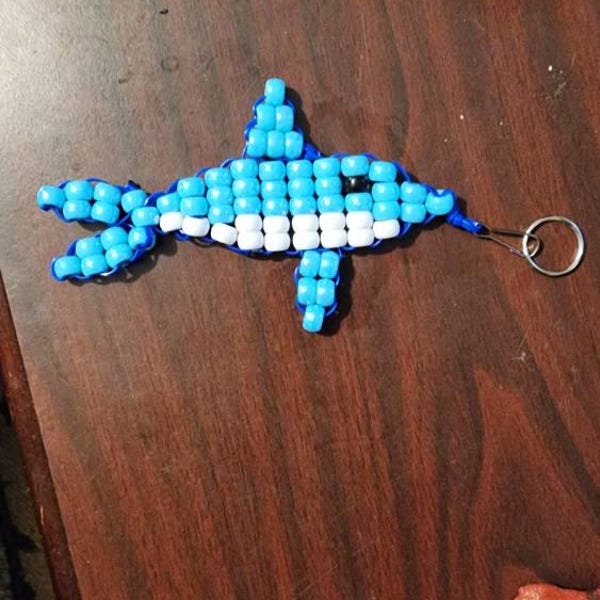 Shark Bead Keychain - Etsy