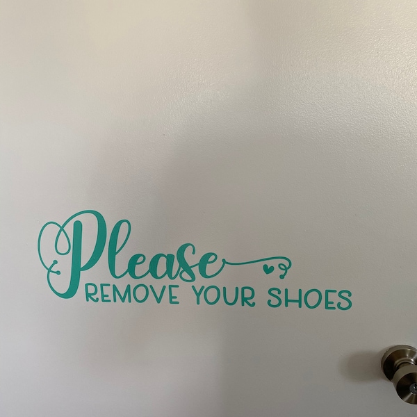 Please Remove Your Shoes Vinyl Decal -remove Your Shoes Vinyl Sticker ...
