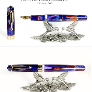 Asvine P20 Piston Fountain Pen Resin Pen, Iridium EF/F/M Nib Gold Trim ...