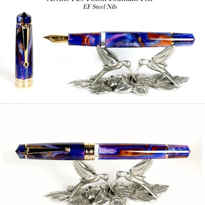 Asvine P20 Piston Fountain Pen Resin Pen, Iridium EF/F/M Nib Gold Trim ...