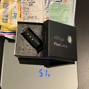 Long Brass LED Light for High Platter Vinyl Record Players Rechargeable ...