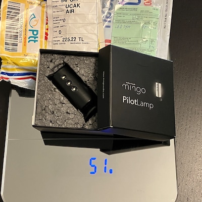 Long Brass LED Light for High Platter Vinyl Record Players Rechargeable ...