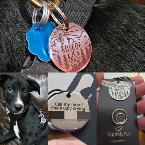 Custom Dog Tag Personalized Dog Name Tag ID Cat Collar Tag Customized ...