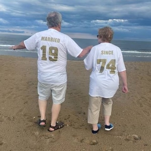 TOGETHER SINCE Custom Couples T-shirts, Anniversary & Wedding Gift ...
