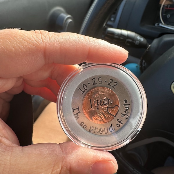 Personalized Sobriety Coin and Case, Sobriety Gift, AA Recovery Gift ...