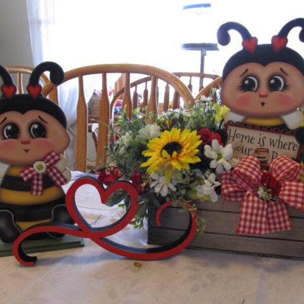 Ladybug Decoration, Farmhouse Summer Decor, Tiered Tray Decor, Wood ...