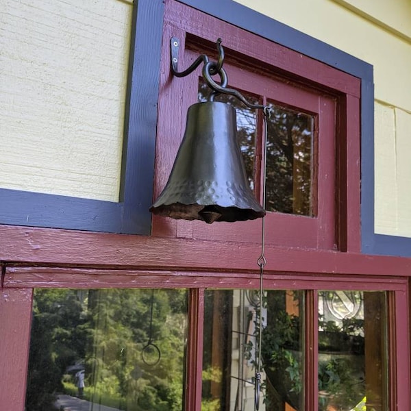 Wrought Iron Bell With Hanging Hook, Medium - Etsy