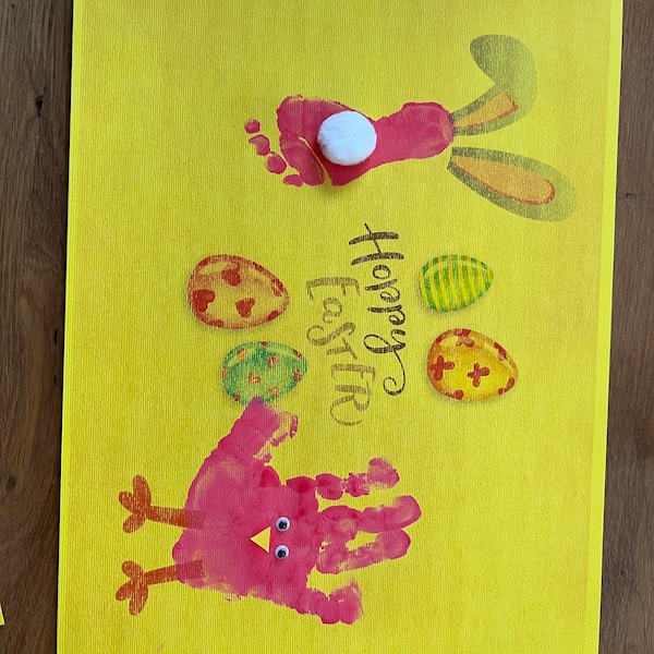 Bunny Chick / Footprint Handprint Hand Foot Art Craft / Hoppy Happy ...