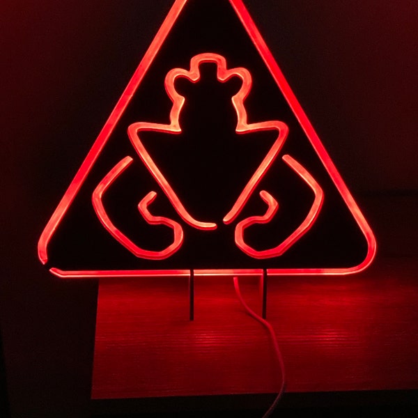 FNAF Security Breach Warning Sign , Neon Like , LED , Light , Wall ...
