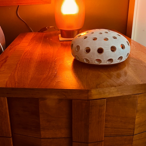 Table Lamp TORO X AMBER, Retro Minimal Bedside Lamp, Recycled Plastic ...